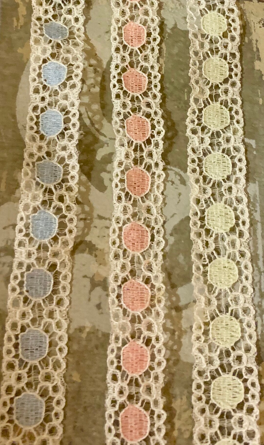 Vintage Lace With Pastel Highlights, Old Store Stock - Etsy