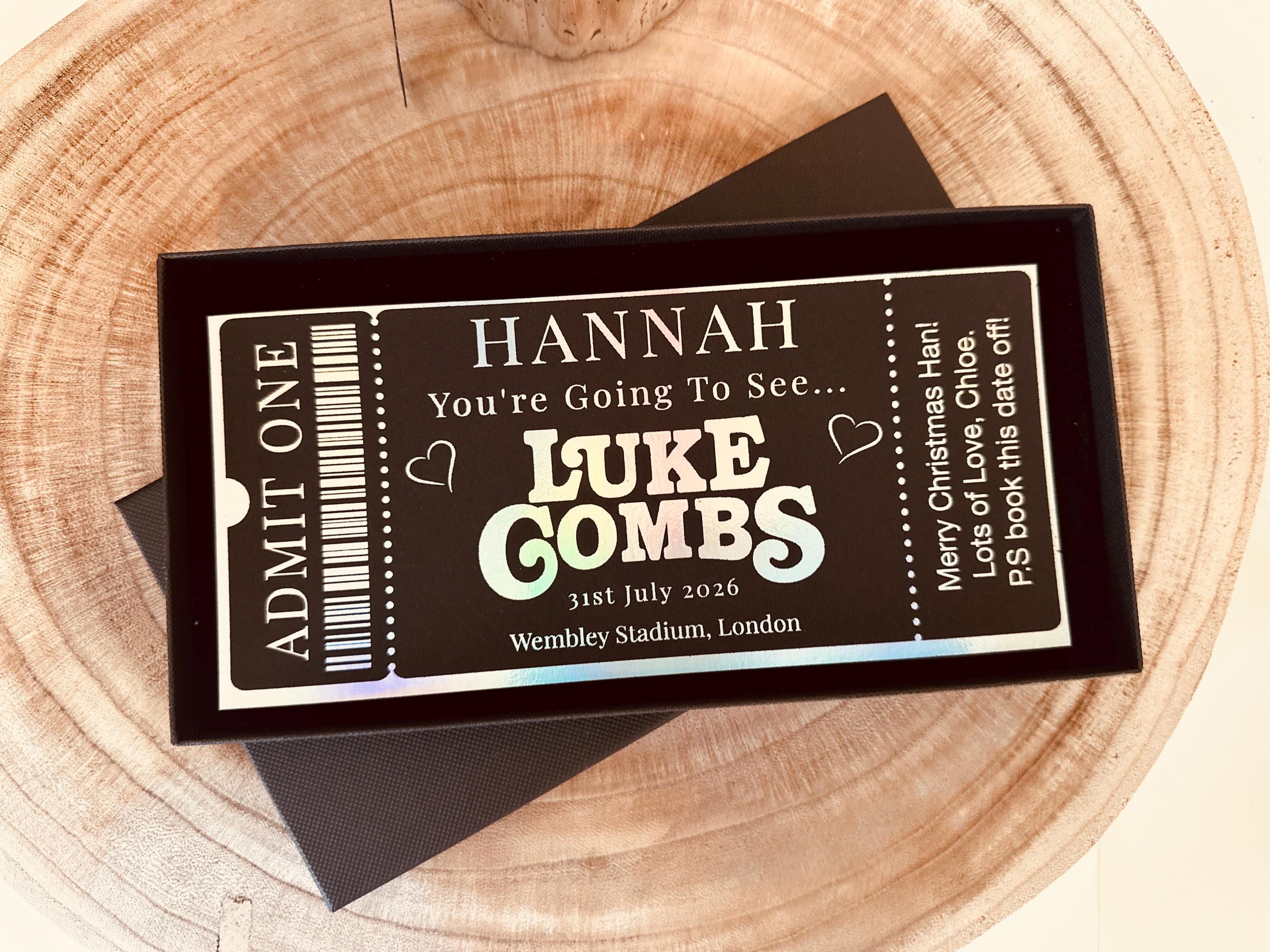 Personalised Ticket Event, Fake Ticket Gift, Event Ticket Gift, Concert ...