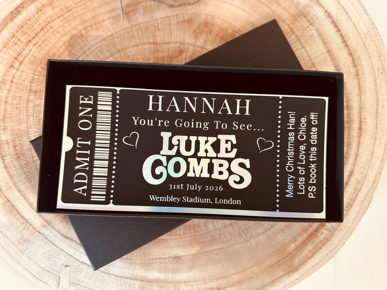 Personalised Ticket Event, Fake Ticket Gift, Event Ticket Gift, Concert ...