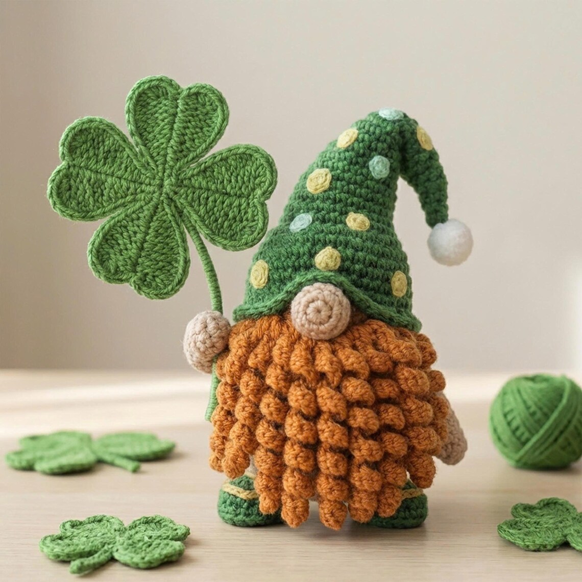 Handmade Patrick Gnomes Crochet Plush, Amigurumi St. Patrick's Day ...
