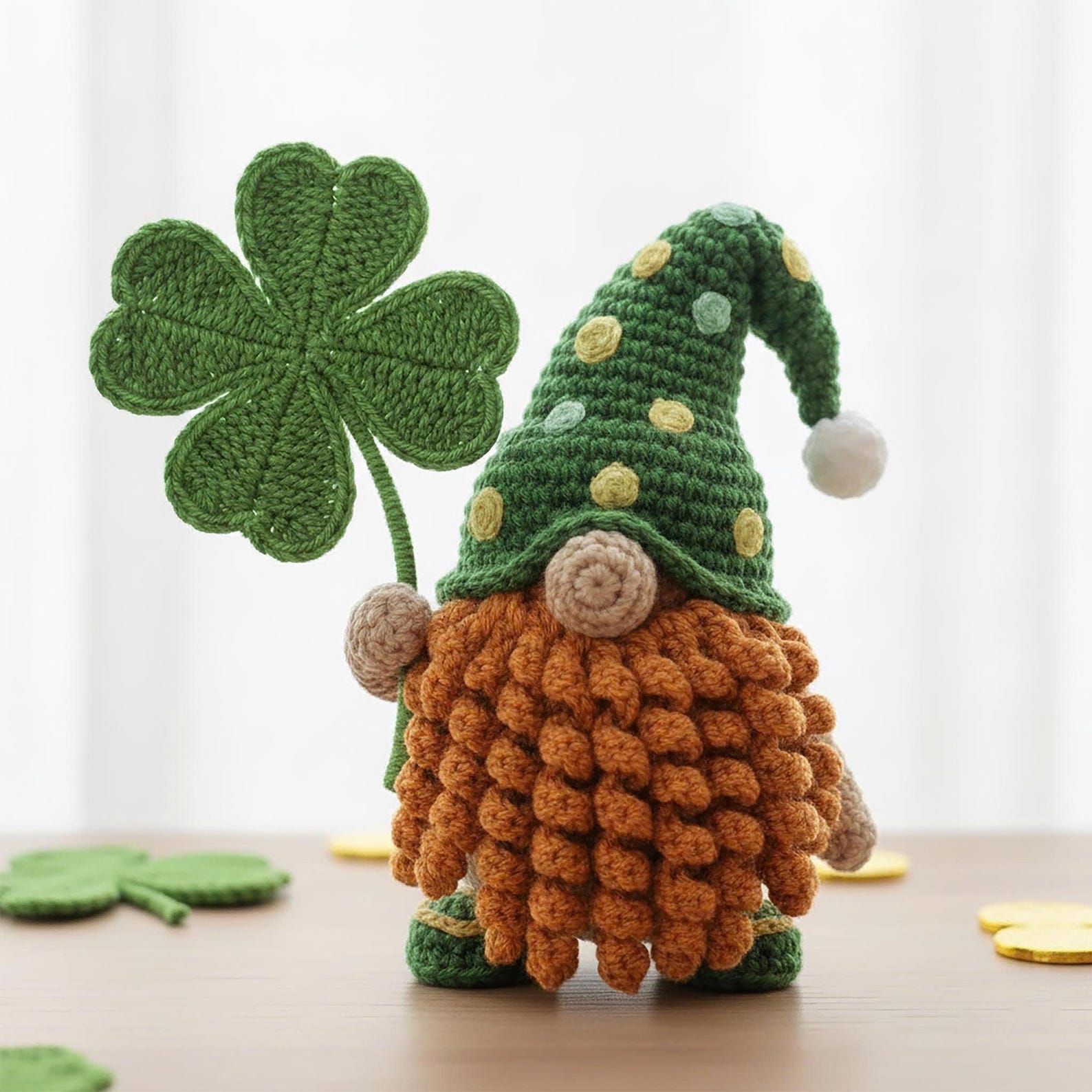 Handmade Patrick Gnomes Crochet Plush, Amigurumi St. Patrick's Day ...