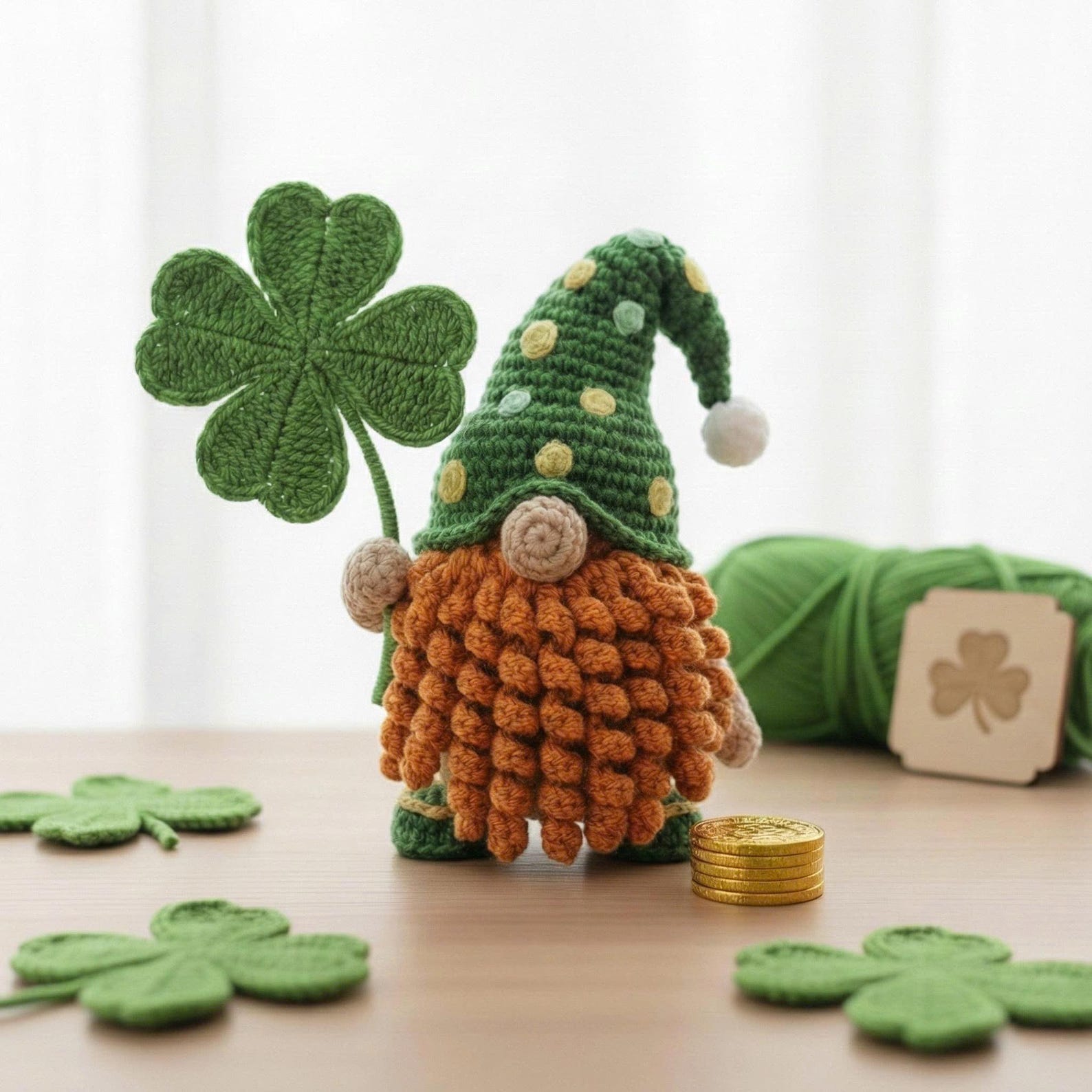 Handmade Patrick Gnomes Crochet Plush, Amigurumi St. Patrick's Day ...