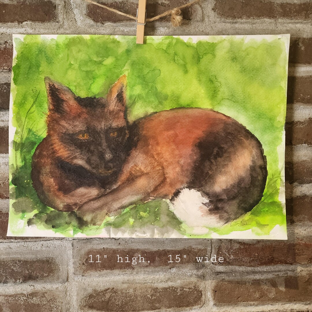 Cross Fox Trio Watercolors - Etsy