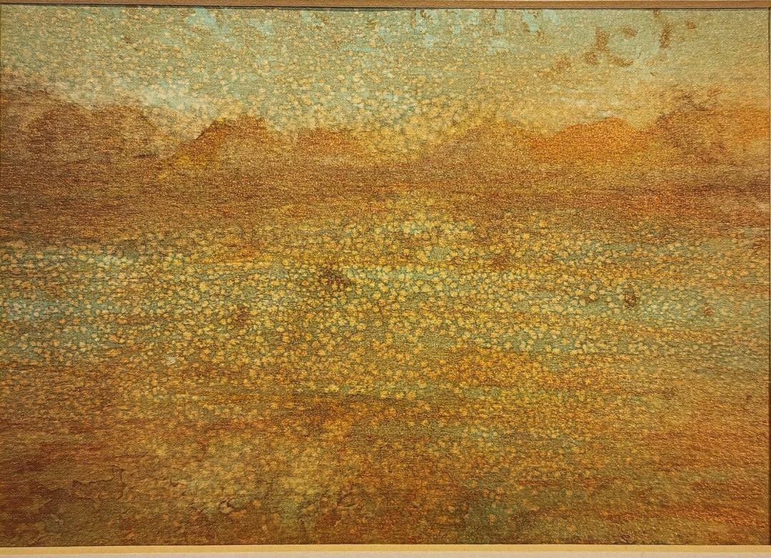 Original Copper Landscape Painting: Framed Metallic Artwork - Etsy