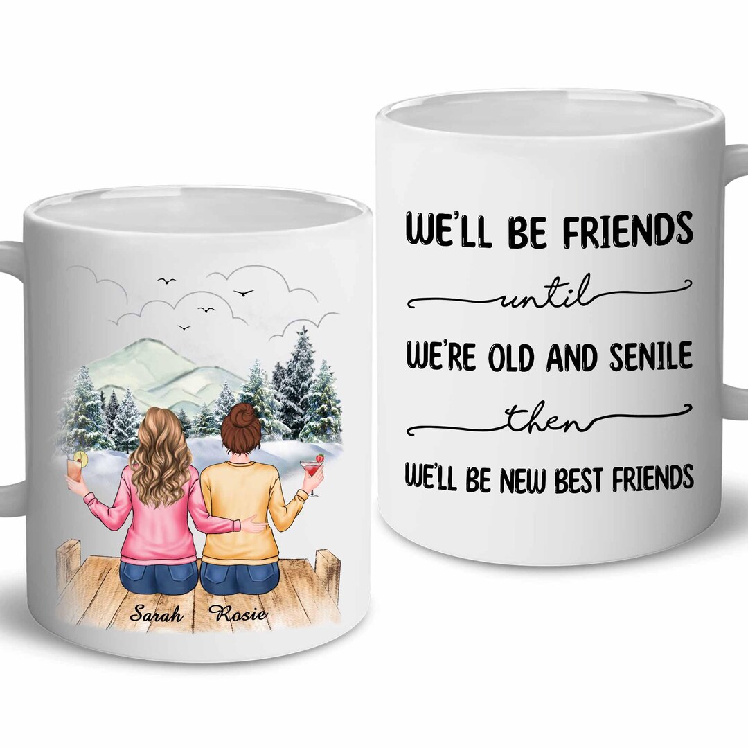 Personalized Bestie Mug, Coffee Cup for Female Best Friend, Birthday ...