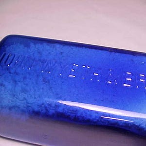 C1899 John Wyeth & Bro., Cobalt Blue Glass Cork Top Dose Cap Patent ...