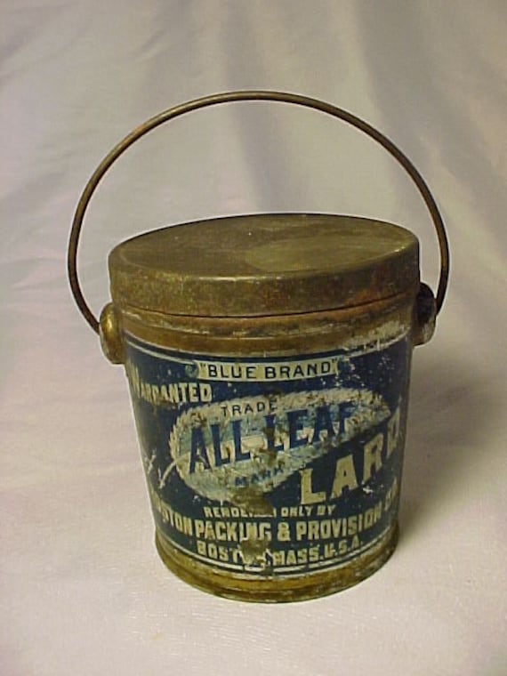 C1920s Blue Brand All Leaf Lard Rendered Only by Boston | Etsy