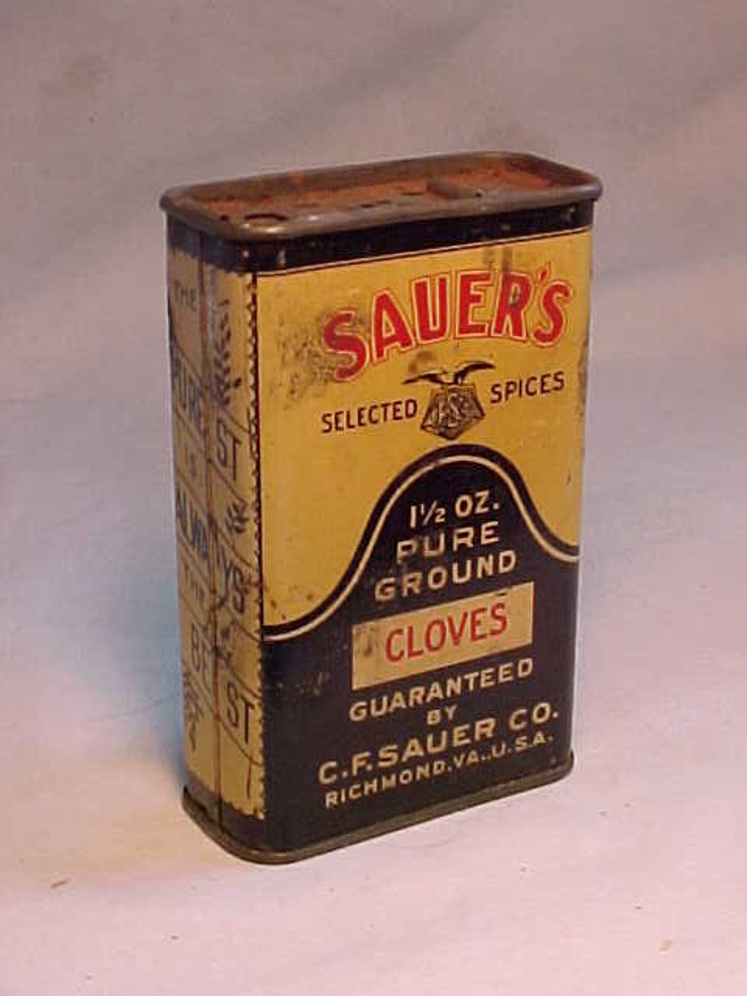 C1920s Sauer's Ground Cloves by C. F. Sauer Co. Richmond, VA., Vintage ...