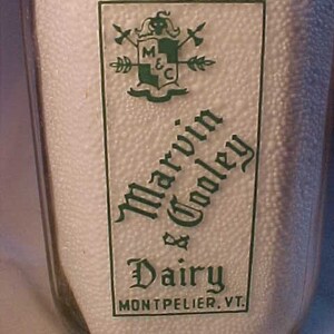1955 Marvin Cooley Montpelier Vermont, TSPQ Tall Square One Quart Green ...