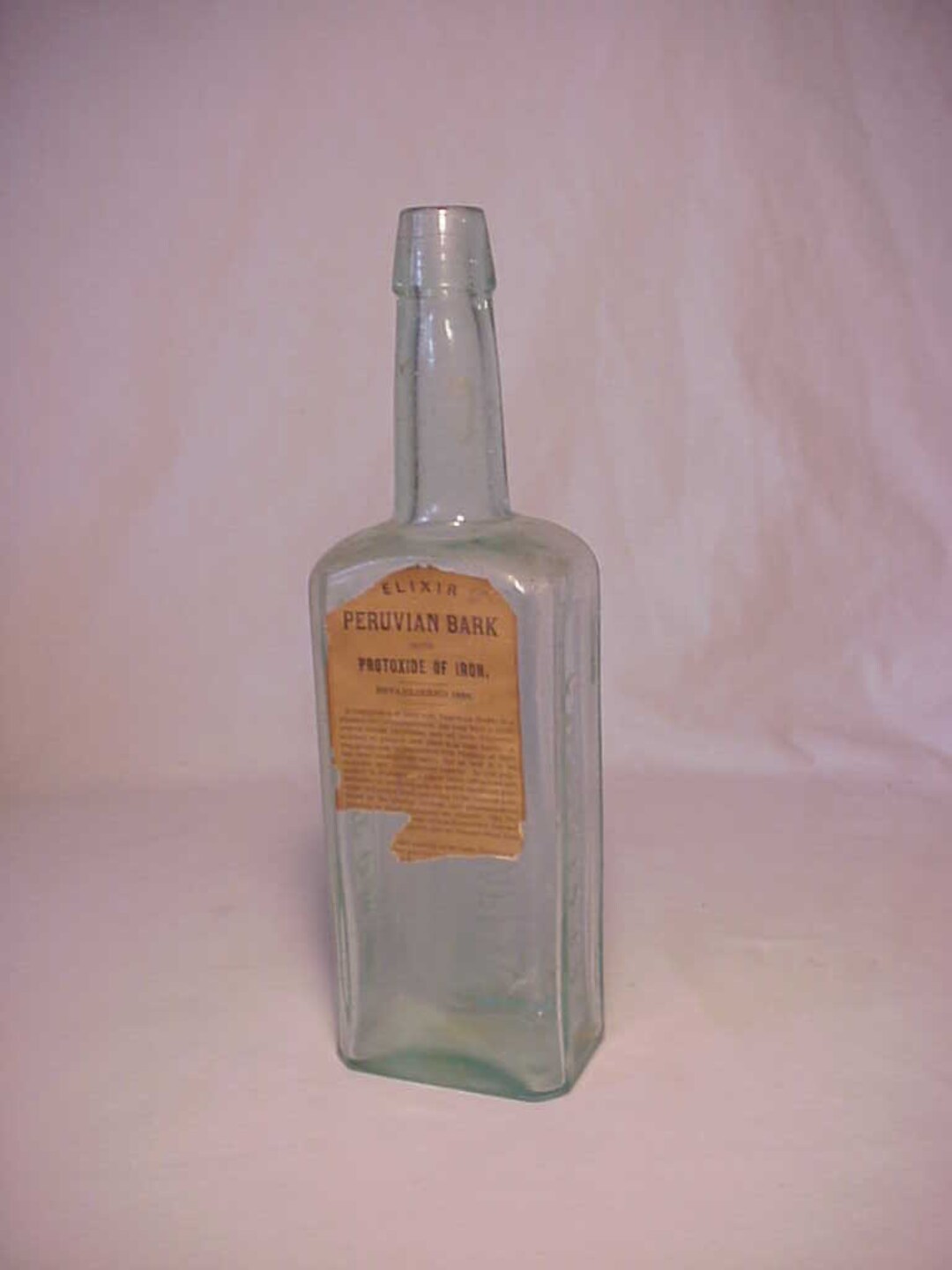 C1880s Elixir Peruvian Bark Billings Clapp & Co. Chemists Boston, Mass ...