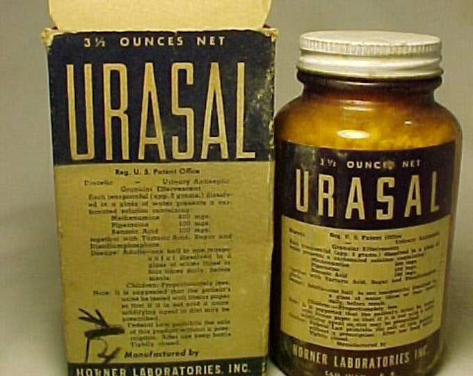 C1940s Urasal Granular Effervescent Manufactured by Horner Laboratories ...