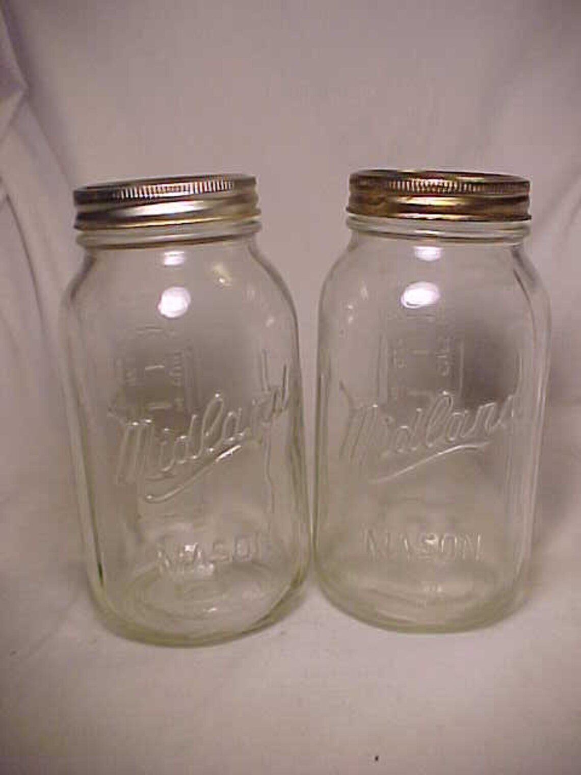 C1970s Midland Mason , Clear Quart Canning Fruit Jar, Country Primitive ...