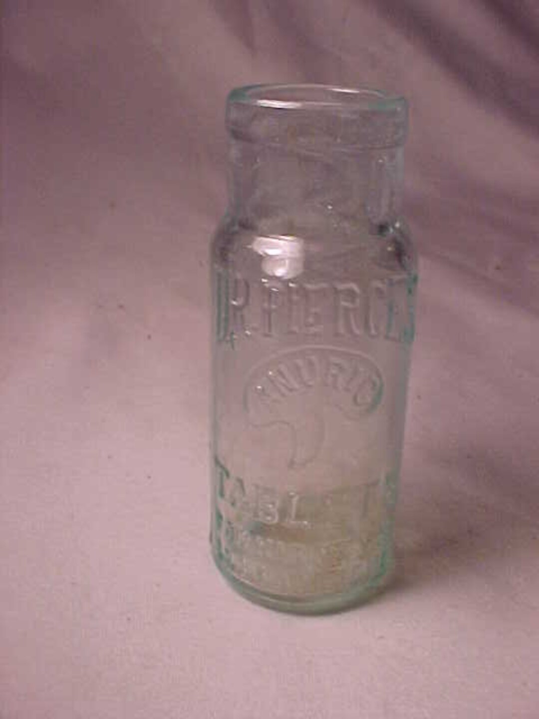 C1890s Dr. Pierce's Anuric Tablets for Kidneys and Backache Buffalo, N.Y. , Cork Top Aqua Blown ...