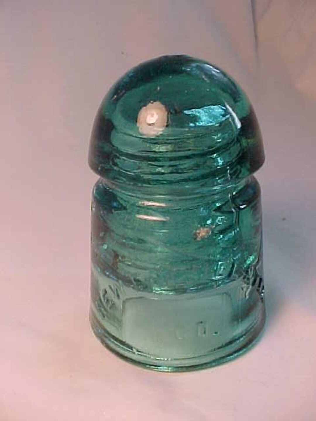 C1890s New Eng. Tel. and Tel. Aqua Glass Telegraph Telephone Insulator ...