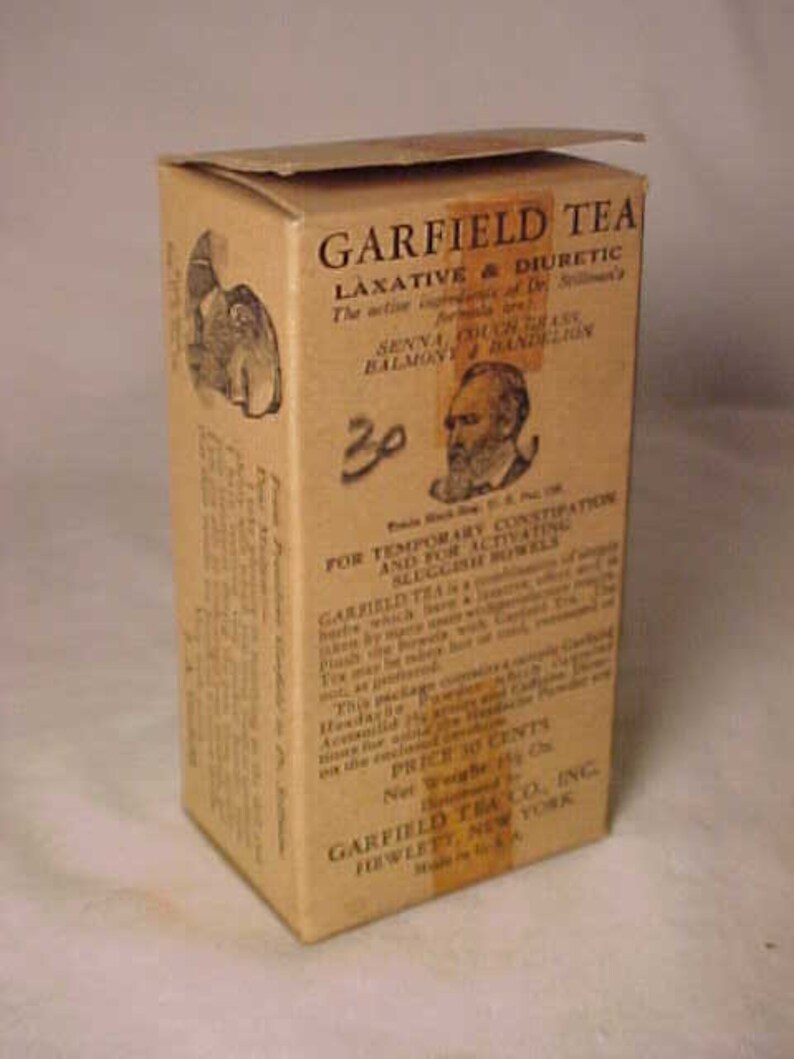 C1920s Garfield Tea Laxative & Diuretic Distributed by - Etsy