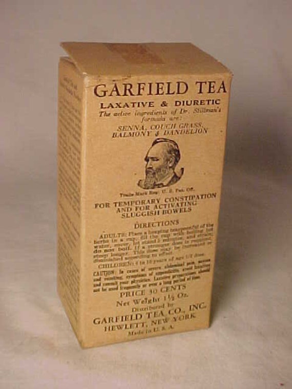 C1920s Garfield Tea Laxative & Diuretic Distributed by | Etsy