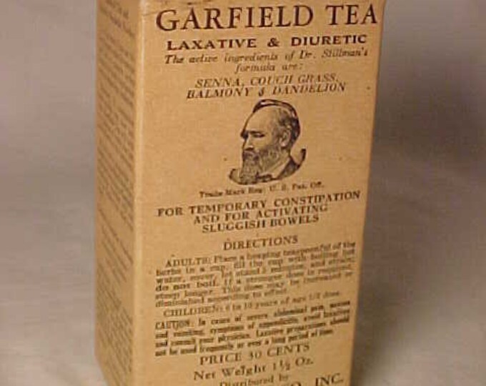 C1920s Garfield Tea Laxative & Diuretic Distributed by Garfield Tea Co ...