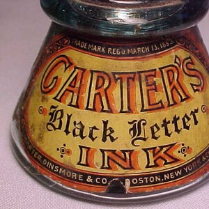 C1880s Carter's Black Letter Ink Carter Dinsmore & Co. Boston, New York ...