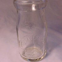 2 ANTIQUE JOHNSONS BOTTLES 1 Blue and 1 Clear Glass Medicine Bottle ...