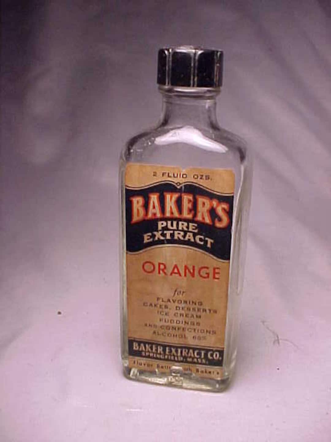 C1950s Baker's Pure Extract Orange Flavor Baker Extract Co. Springfield ...