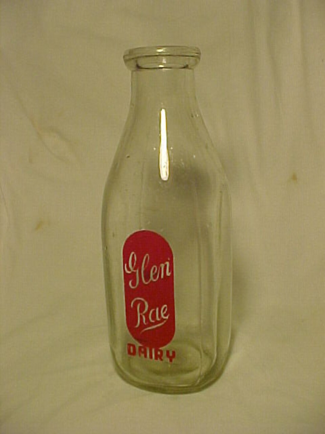 1940s Glen Rae Dairy Bowmanville Ontario, Canada, Quart Size Square Red ...