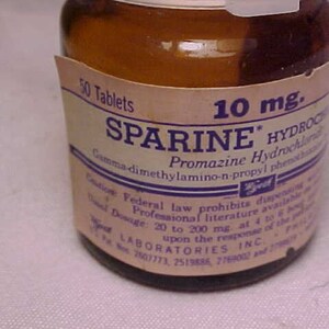 C1960s 50 Tablets Sparine Promazine Hydrochloride Wyeth Laboratories ...