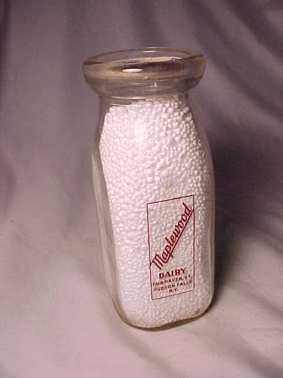 1958 Maplewood Dairy Fair Haven Vt., Hudson Falls, N.Y. , Half Pint ...