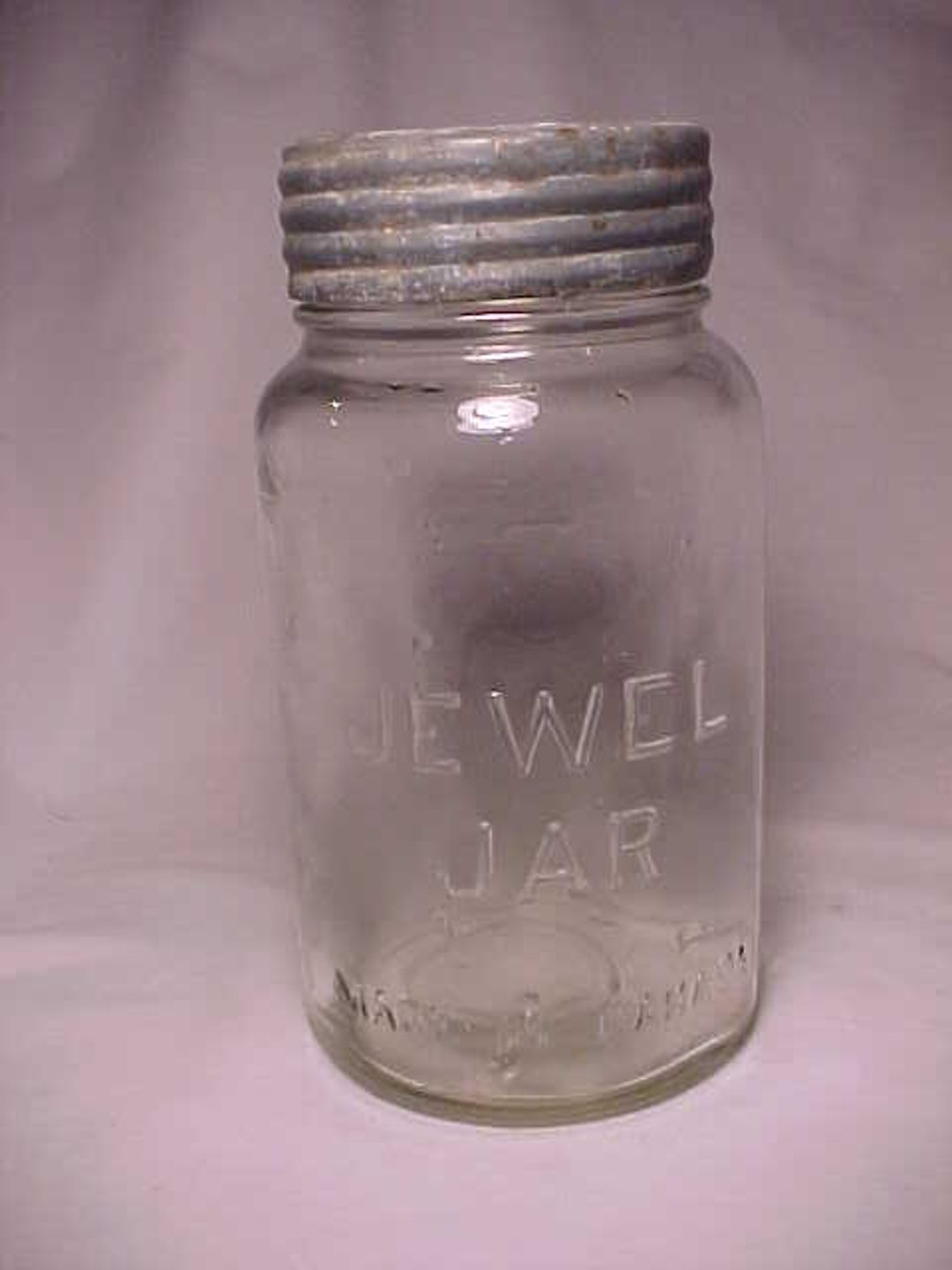 C1920s Jewel Jar Made in Canada Quart Size Canning Fruit Jar Clear ...