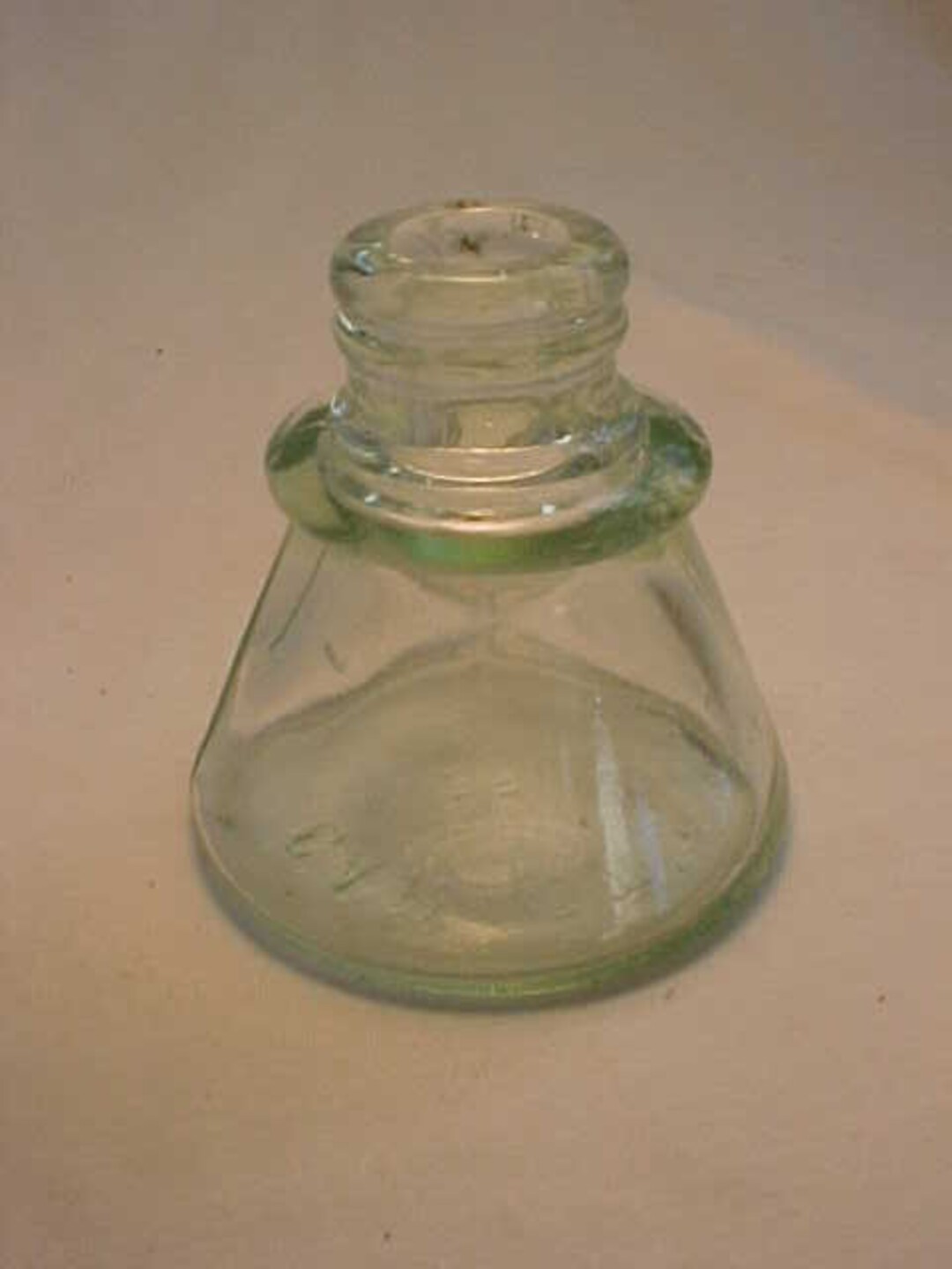C1880s Carter's 98 Conical Cone Aqua Blown Glass Cork Top Inkwell Ink ...