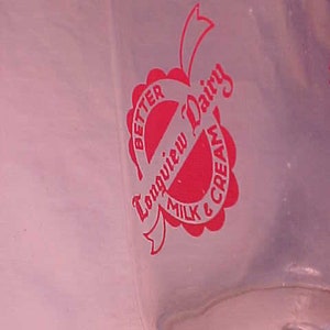 1951 Longview Dairy Plymouth, N.H., One Quart Size Red Pyro Label Milk ...