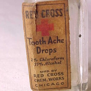 1920s Red Cross Toothache Drops Red Cross Chem. Works Chicago, ILL ...
