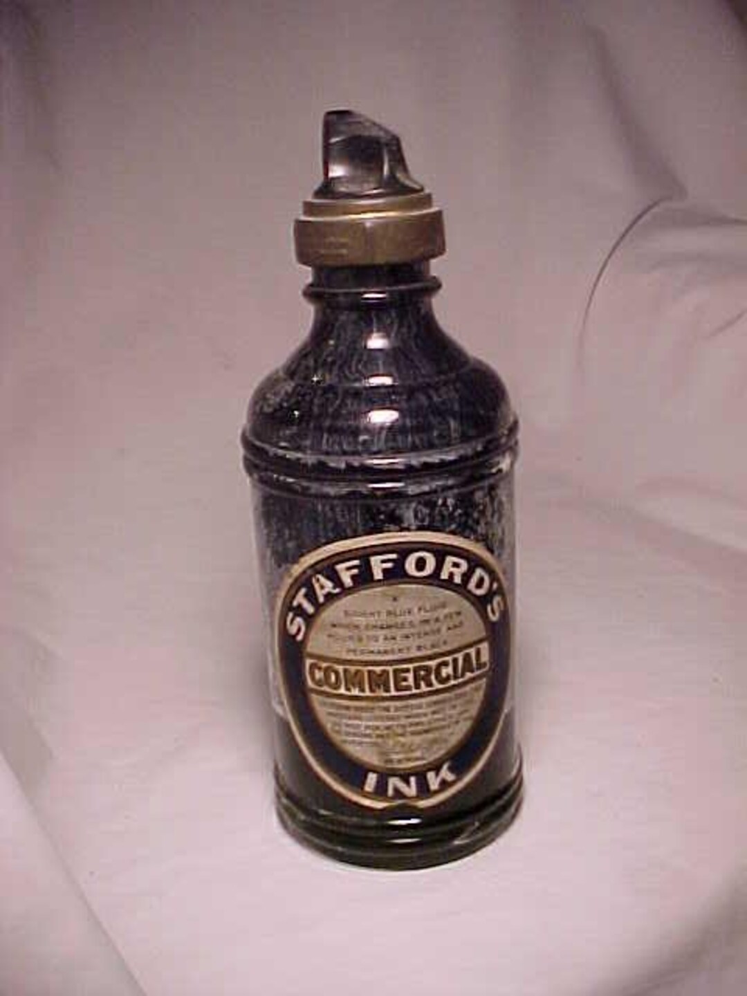C1915-20 Stafford's Commercial Ink S. S. Stafford New York Cork Top ...