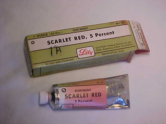 C1930s Scarlet Red Ointment Eli Lilly & Co. Indianapolis Ind. - Etsy