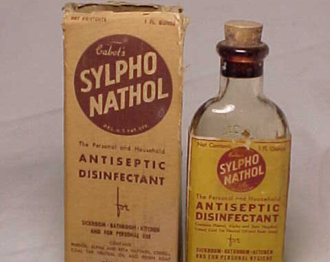 C1930s Cabot's Sylpho Nathol Antiseptic Disinfectant the Sulpho Napthol ...
