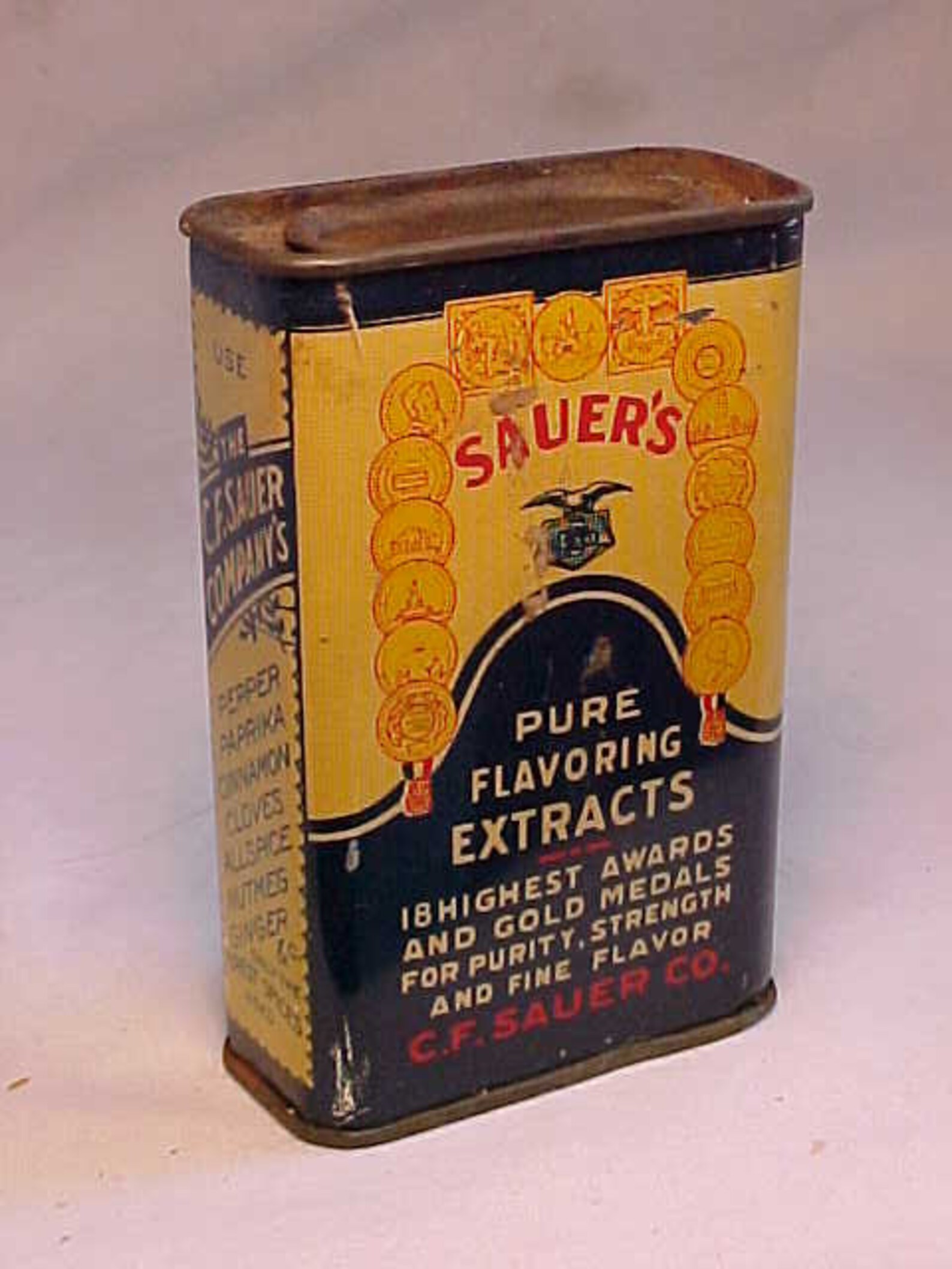 C1920s Sauer's Ground Mustard by C. F. Sauer Co. Richmond, VA., Vintage ...
