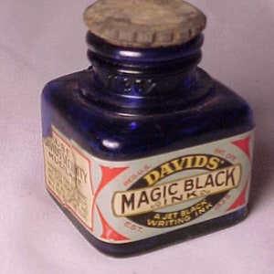 C1915 Davids Magic Black Ink a Jet Black Writing Ink Thaddeus Davids ...
