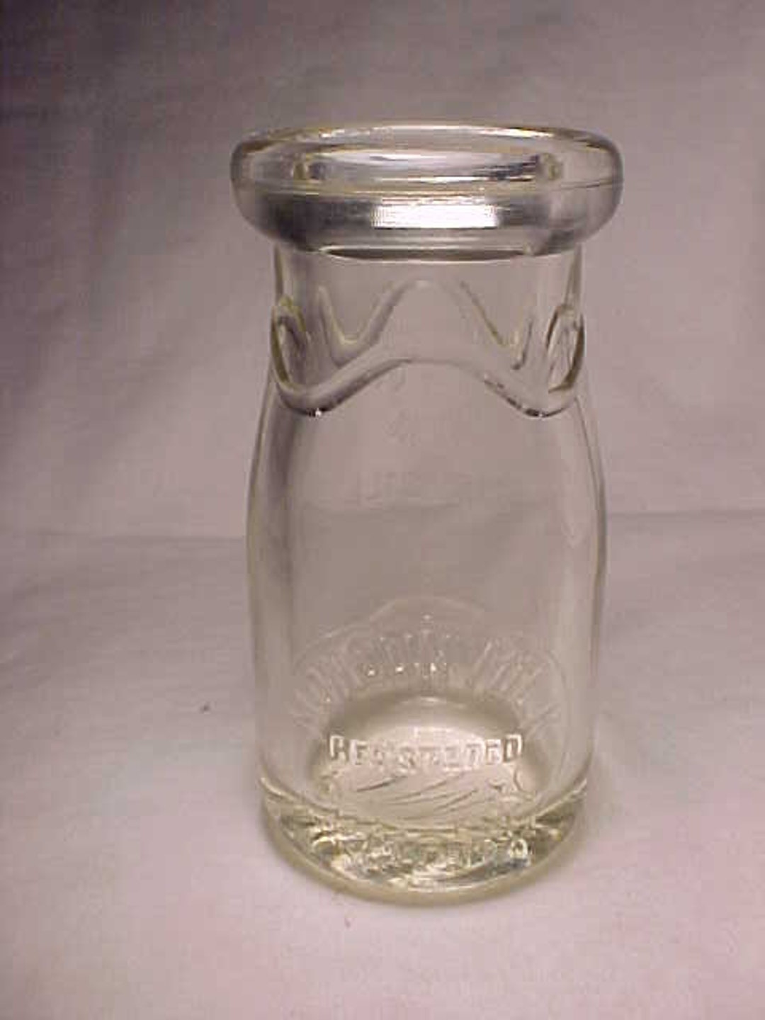 1927 Monson Milk Company Springfield, Mass., 1/4 Pint Gill Milk Bottle ...