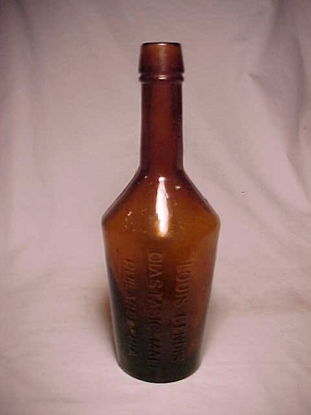 C1880s Louis Genois Diastasic Malt Philadelphia, Cork Top Blown Glass ...