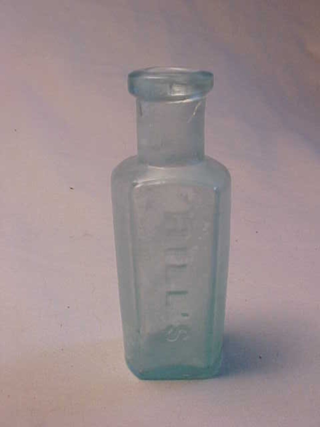 C1880s Hill's Hair Dye No. 2, Cork Top Aqua Glass Hair Tonic Barber ...