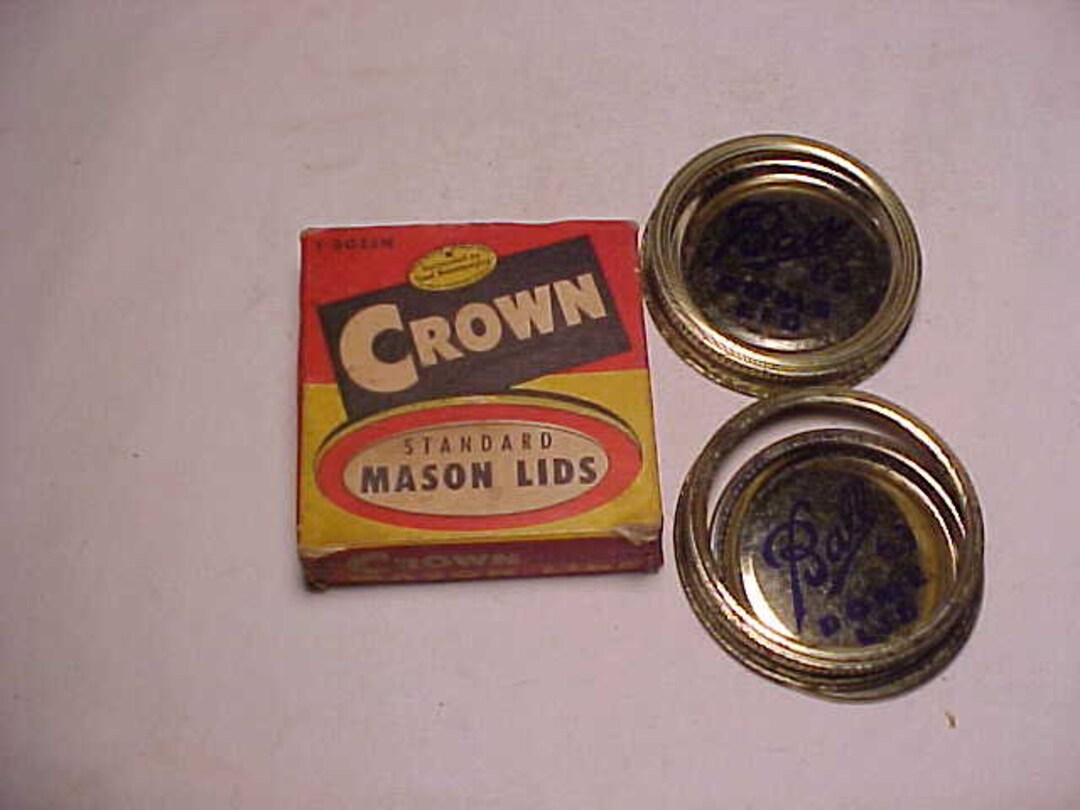 C1940s Crown Mason Lids Crown Cork Specialty Corp. Decatur, Illinois ...