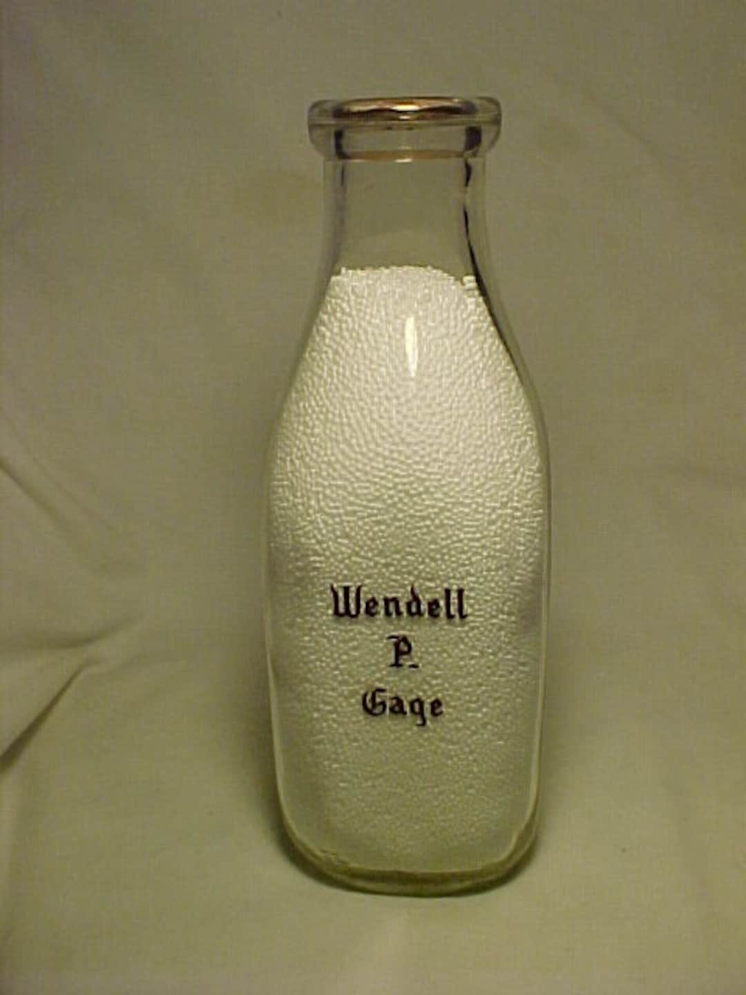 C1950s Wendell P. Gage Northfield, Vermont, Quart Size Maroon Pyro ...