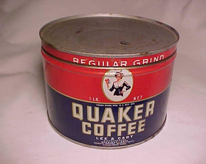 C1940-50s Quaker Coffee Lee & Cady Distributors Michigan Ohio ...