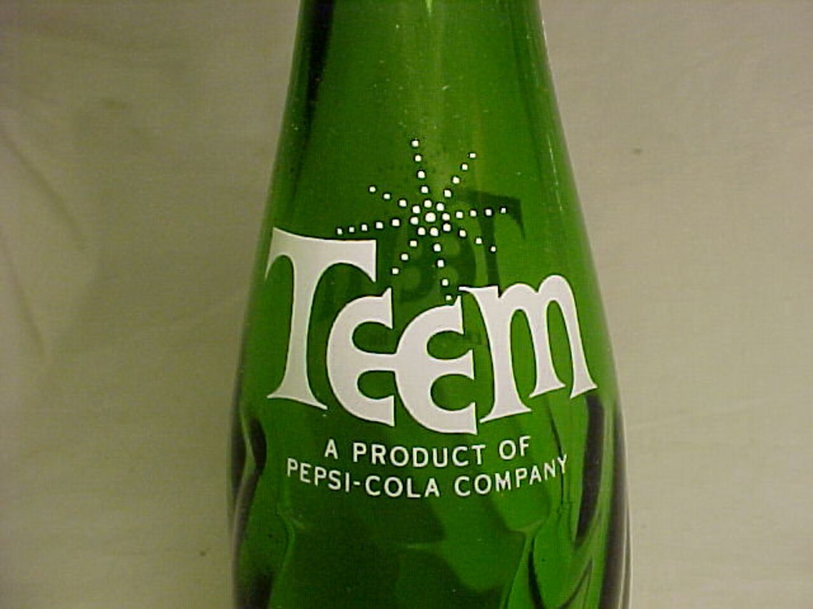 1959 Teem a Product of Pepsi Cola Company Green Glass ACL | Etsy