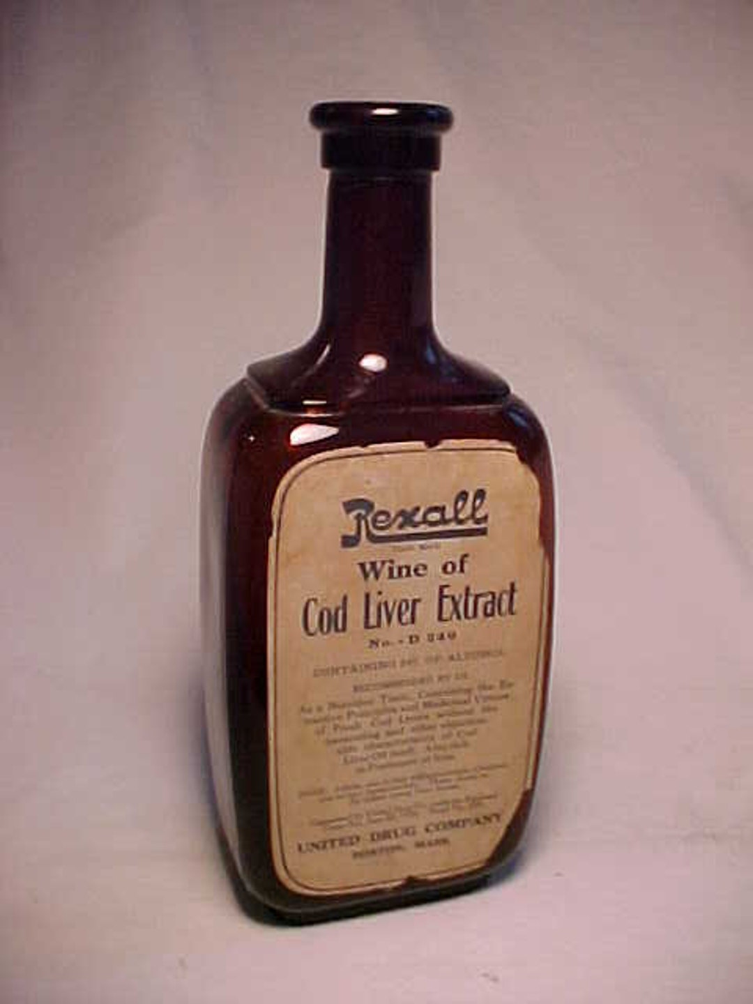 C1920s Rexall Wine of Cod Liver Extract United Drug Co. Boston, St ...