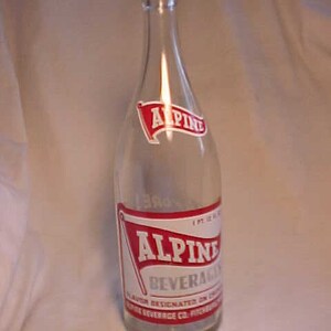 1945 Alpine Beverages Alpine Beverage Co. Fitchburg, Mass., Clear Glass ...