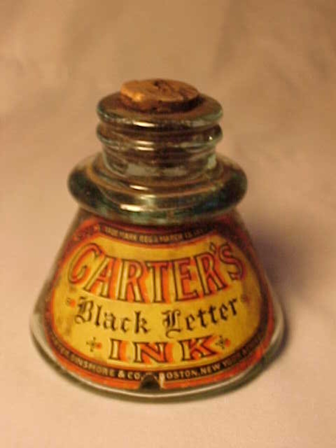 C1880s Carter's Black Letter Ink Carter Dinsmore & Co. Boston, New York ...
