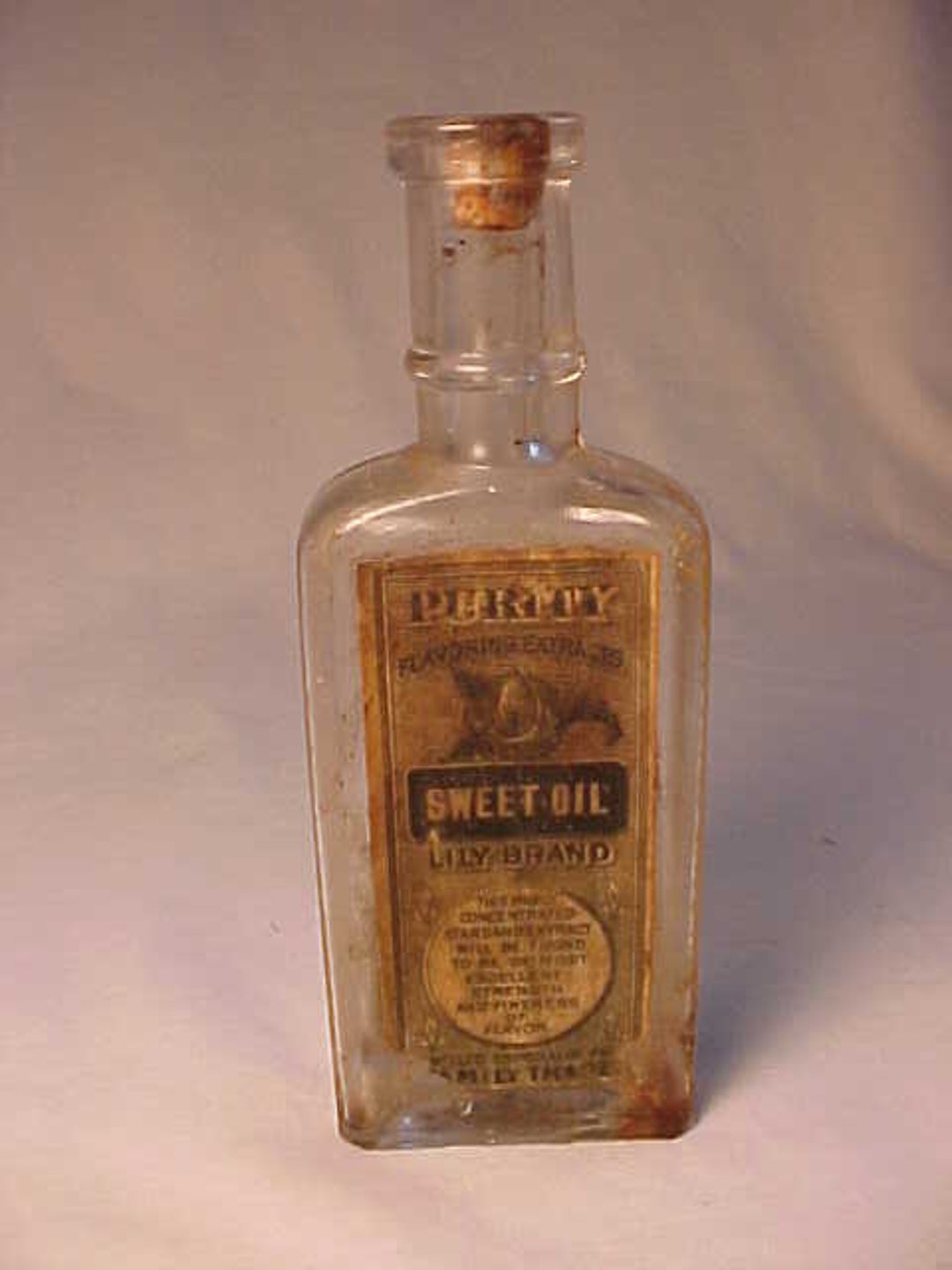 C1890s Purity Flavoring Extracts Sweet Oil Lily Brand Portland, Maine ...