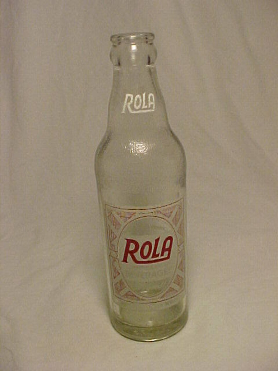 1949 Rola Beverage , Rola Bottling Co. Erie, PA. , 8 Ounce Clear With ...