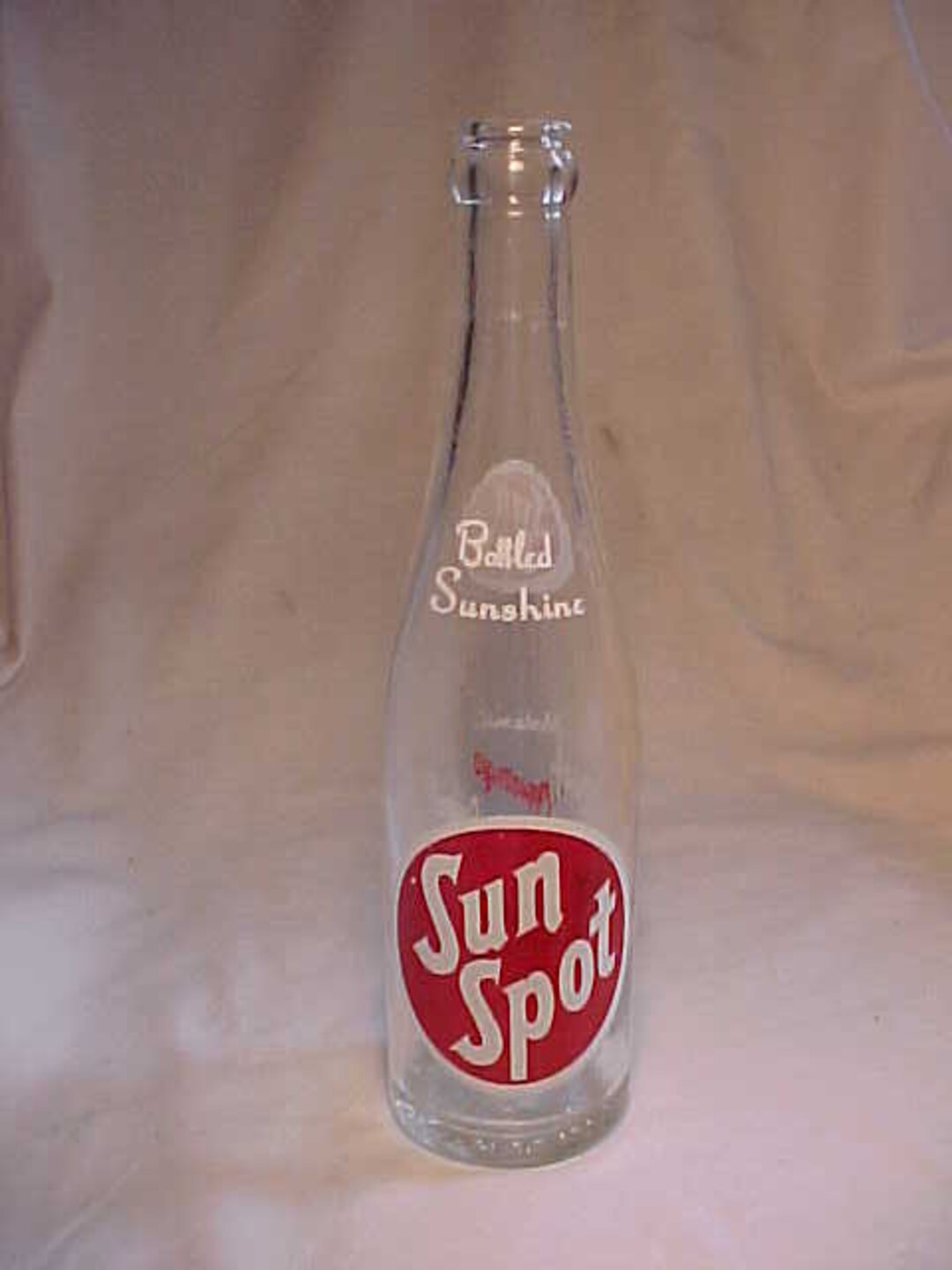 1953 Bottled Sunshine Sun Spot Budd's Beverages Newport, NH ACL Painted ...