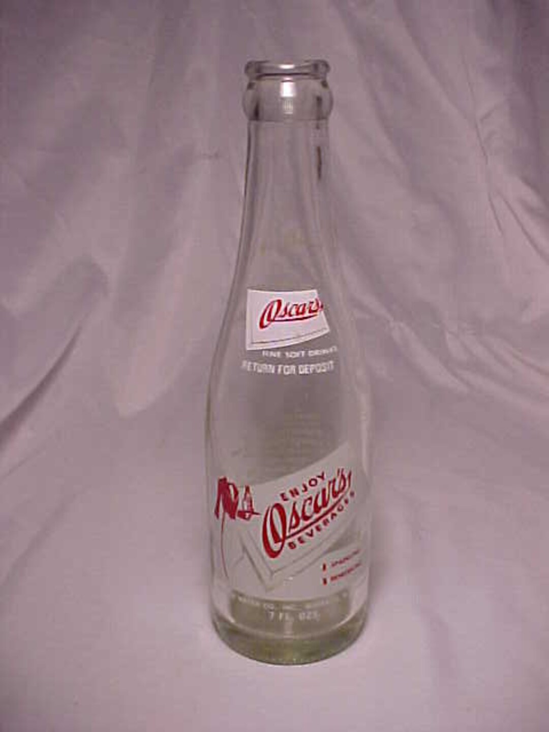 C1980 Enjoy Oscar's Beverages Empire Water Co. Buffalo, N.Y., Clear ...